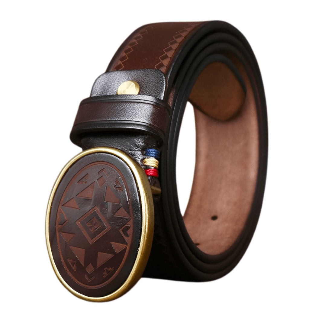 Ceinture en cuir avec boucle western, modèle Heguir – La Bout...