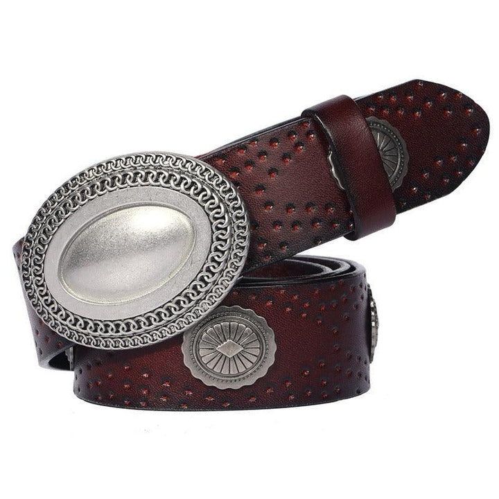 Ceinture en cuir avec boucle western, modèle Heguir – La Bout...